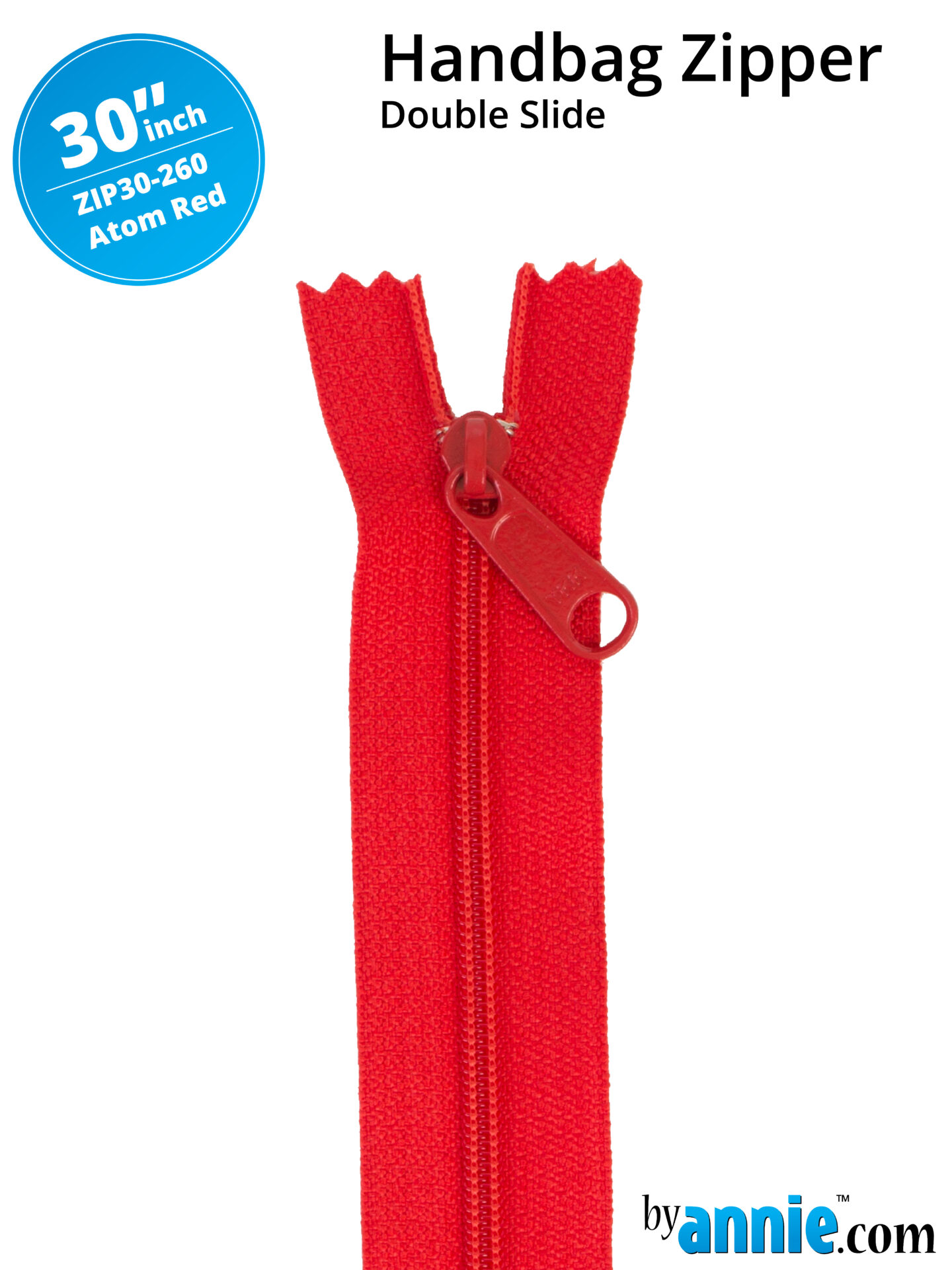 30″ Handbag Zippers Double Slide – Atom Red | Oh Sew Sweet Shop ...